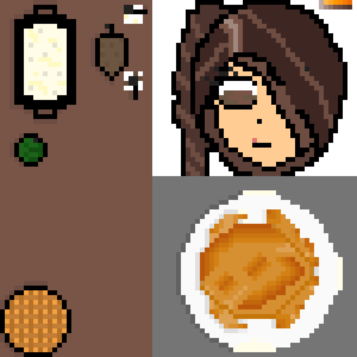 Editing me at thanksgiving - Free online pixel art drawing tool - Pixilart