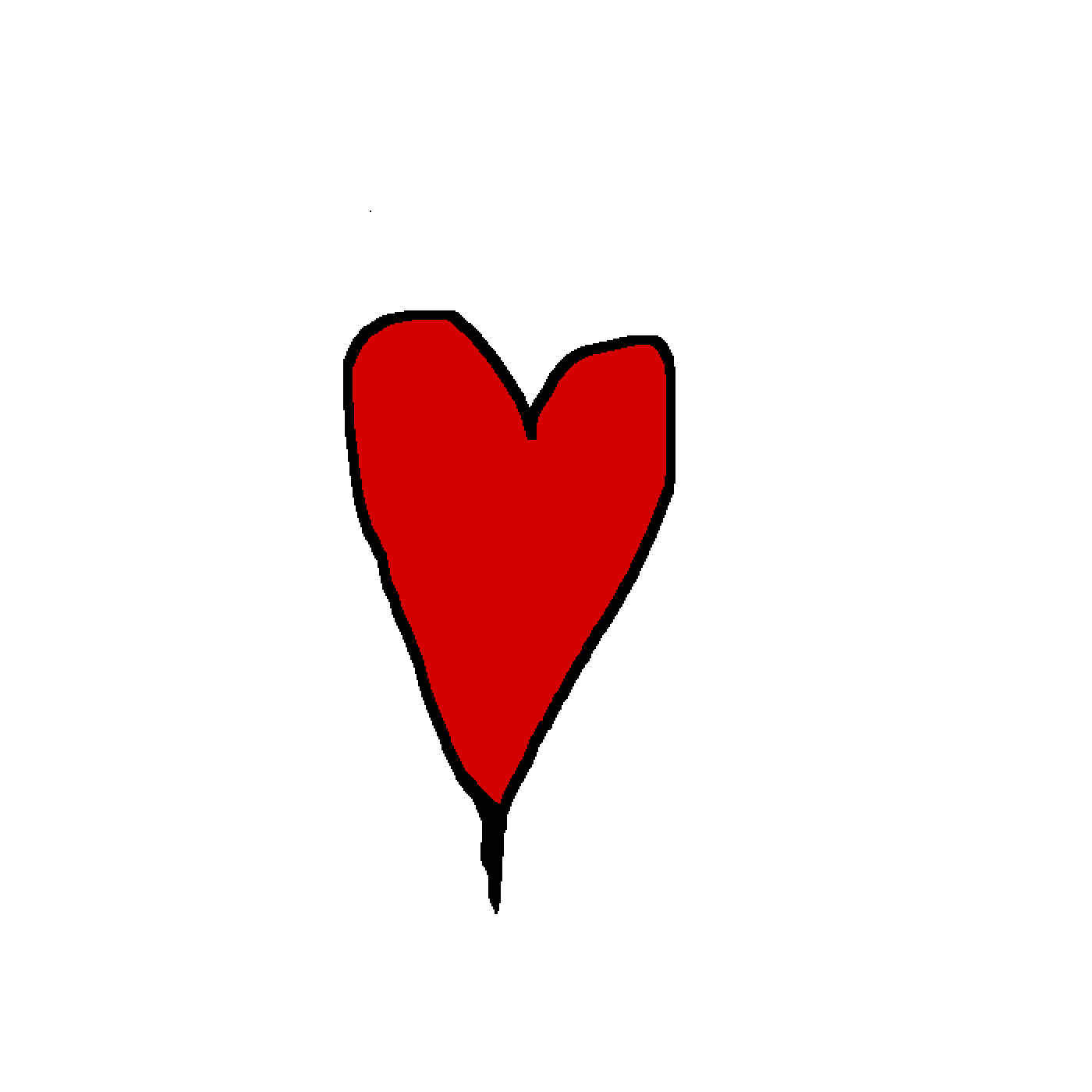 Pixilart - pointy heart by ShadowHeart