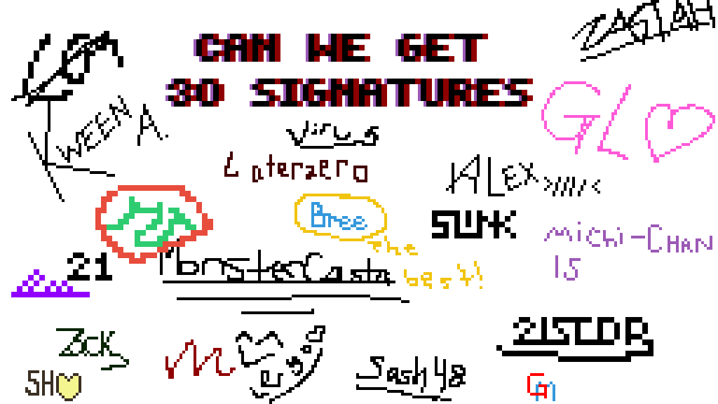 Editing Sign your name - Free online pixel art drawing tool - Pixilart