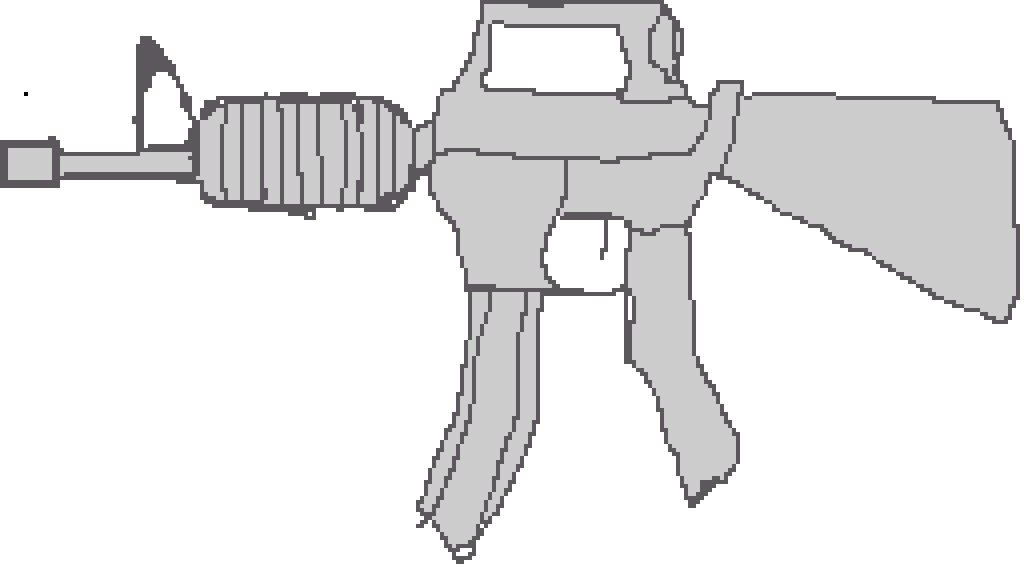 Pixilart - m16 gun by jetskee