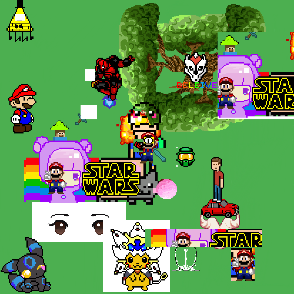 Pixilart - find a tiny tiny Mario. by tacoman3547