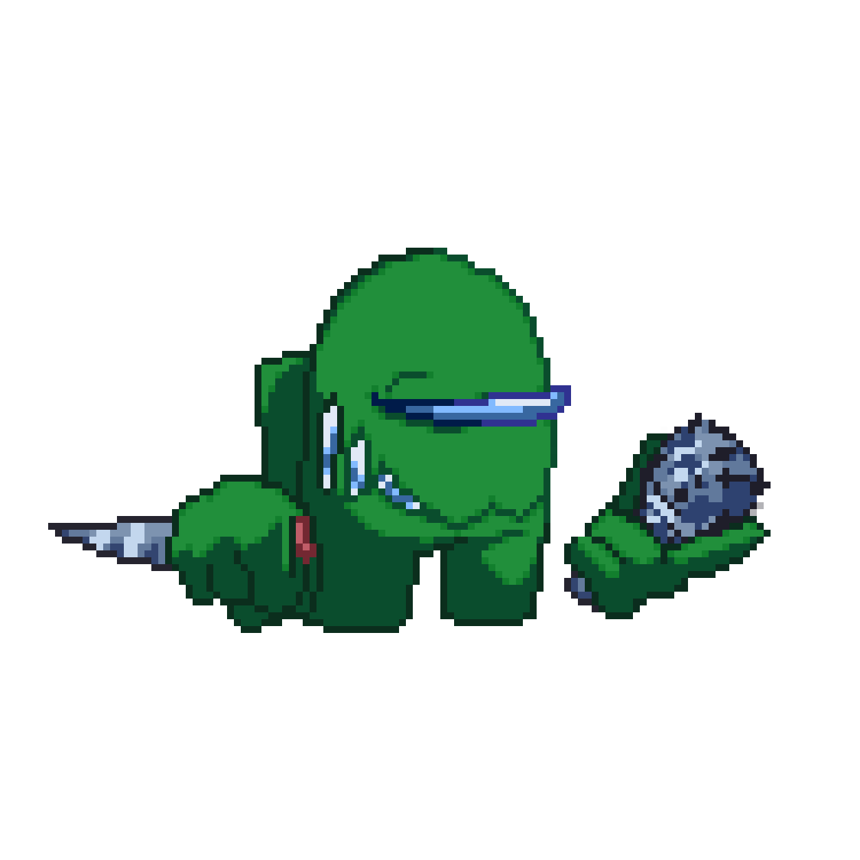 Pixilart - Sussy green imposter by I-cant-draw-E