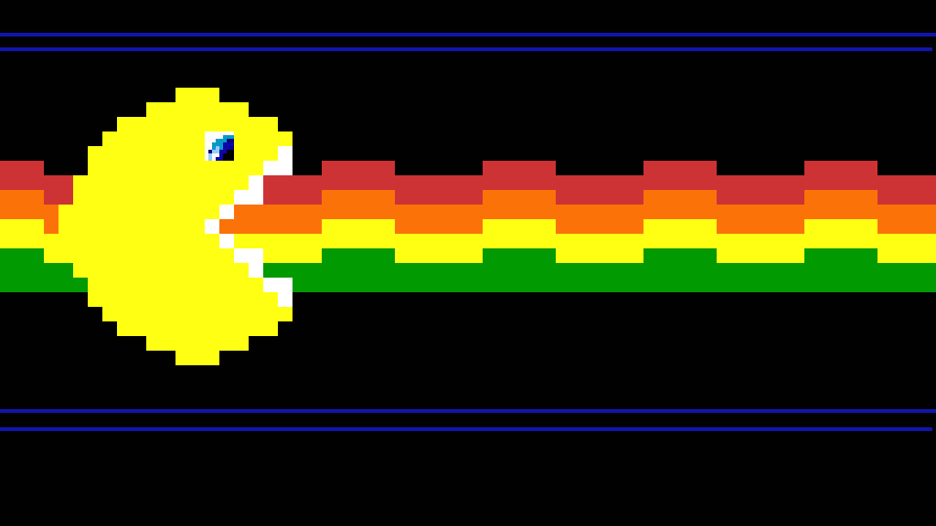 Pixilart - pacman... rainbow by The-Black-Pixel