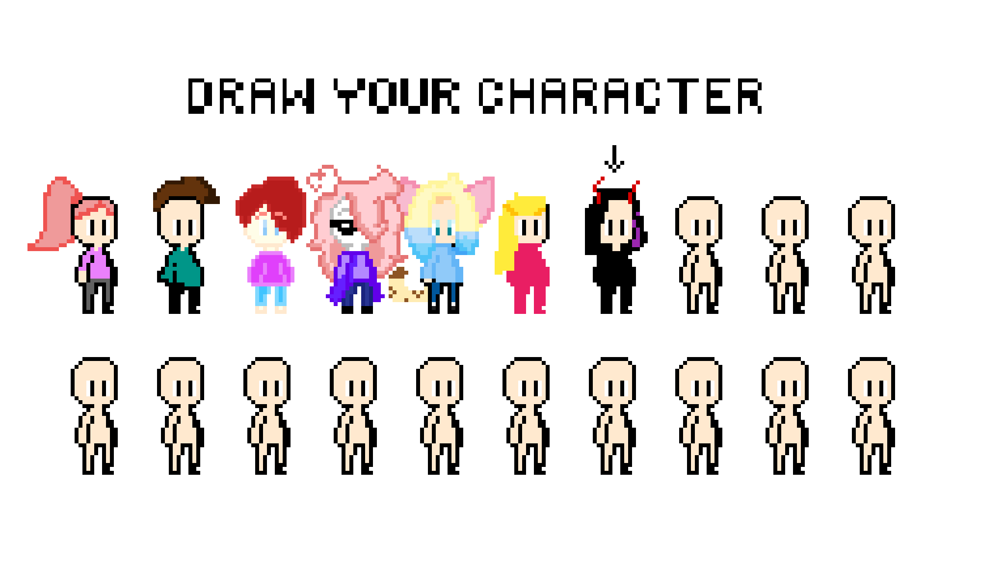 Editing make your own oc - Free online pixel art drawing tool - Pixilart