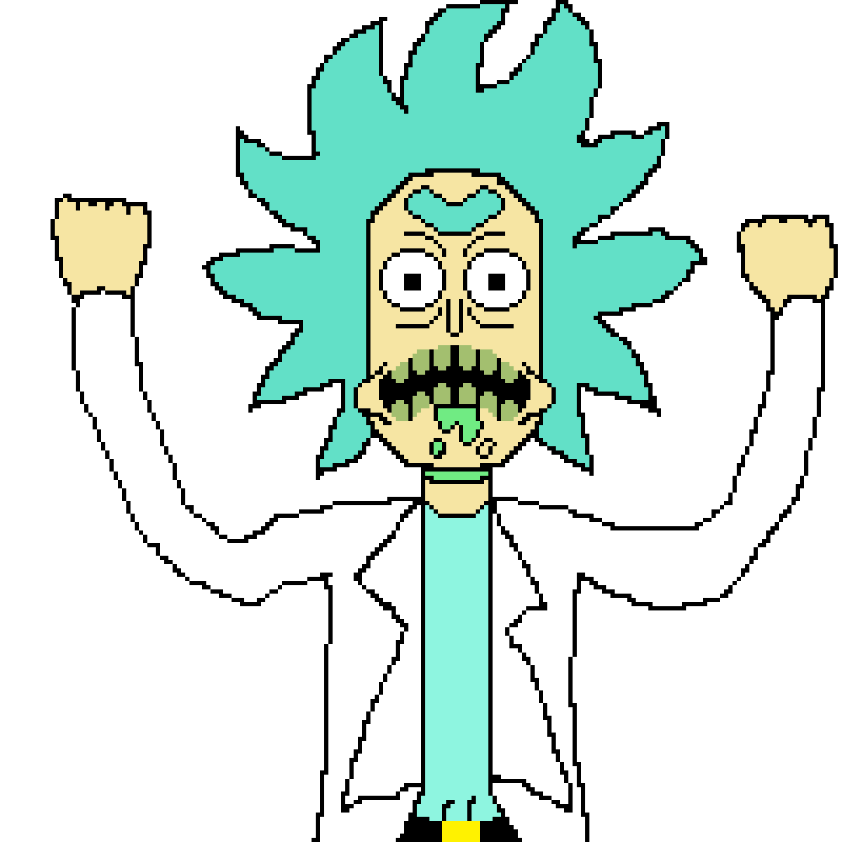 Editing drew rick from rick and morty - Free online pixel art drawing ...