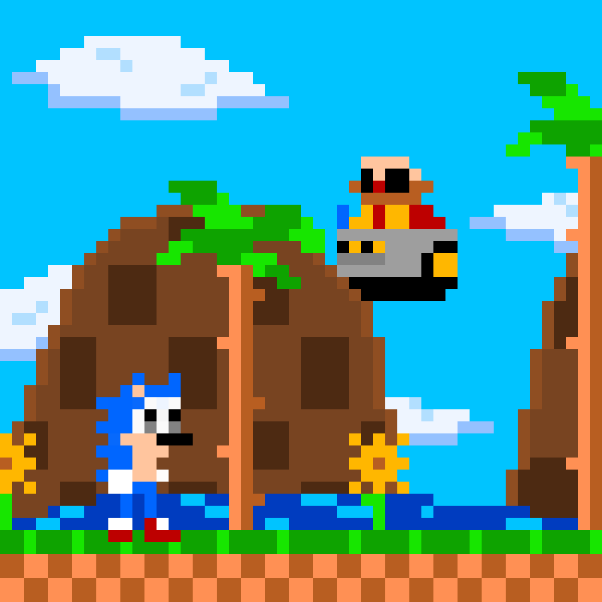 Pixilart - sonic 8 bit by souprdoupr
