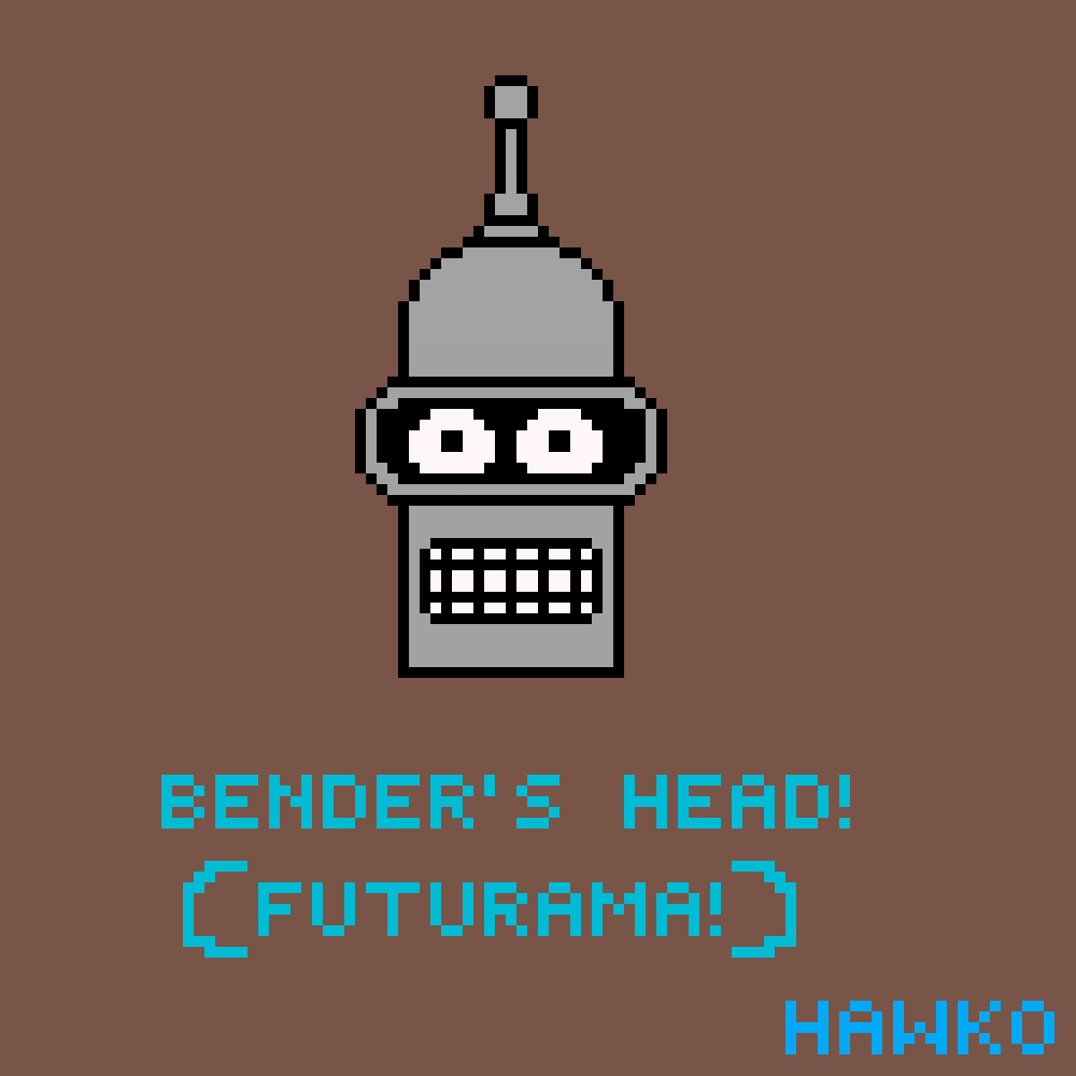 Pixilart - Bender's head by hawko876