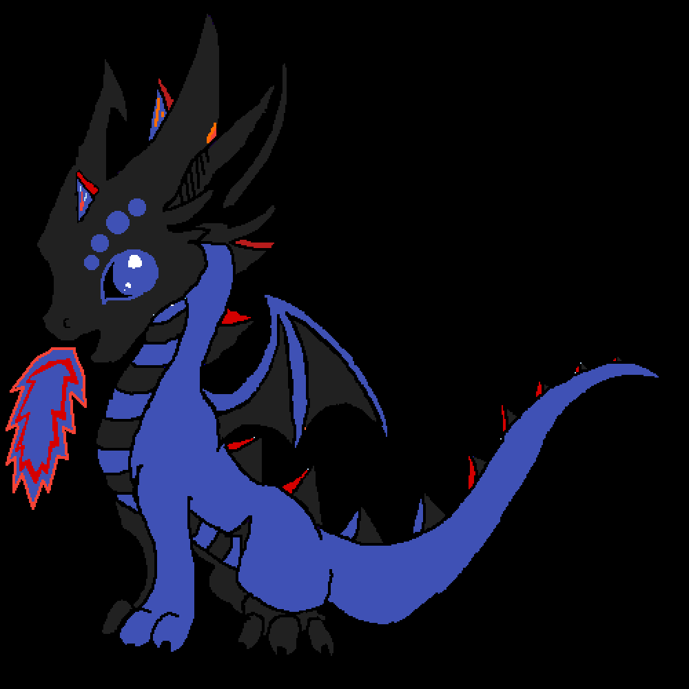 Editing blue dragon - Free online pixel art drawing tool - Pixilart