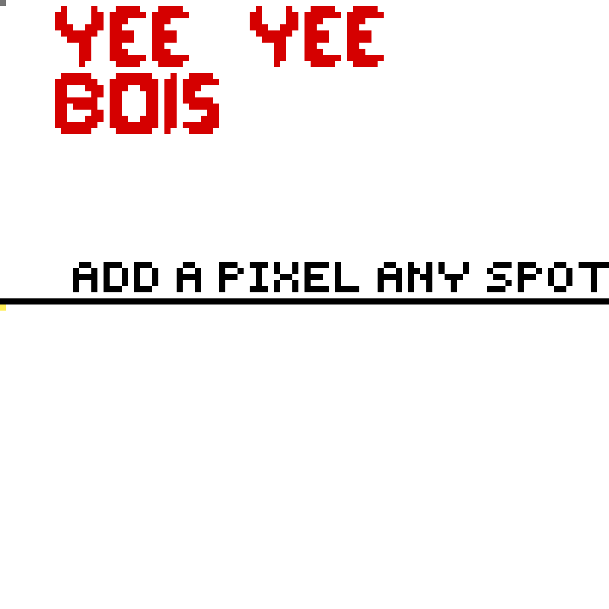 Editing yee yee - Free online pixel art drawing tool - Pixilart