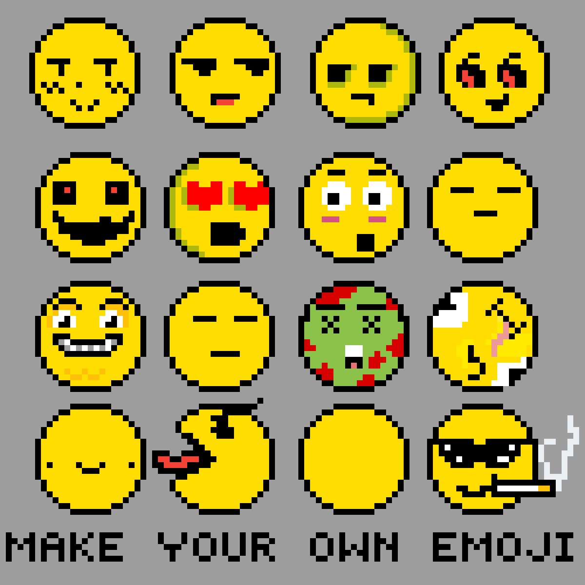 Editing Draw your own emoji - Free online pixel art drawing tool - Pixilart
