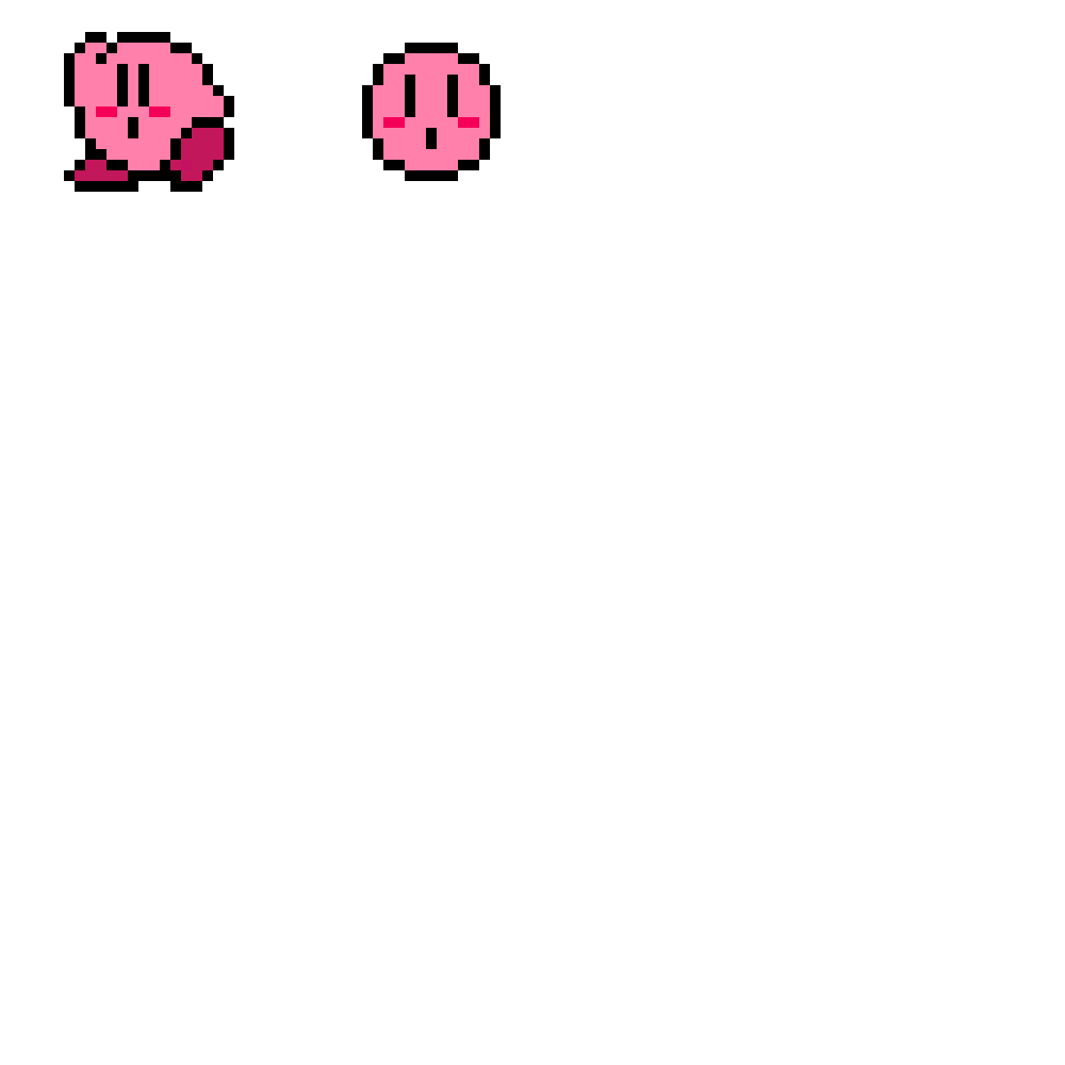 Editing draw a kirby - Free online pixel art drawing tool - Pixilart