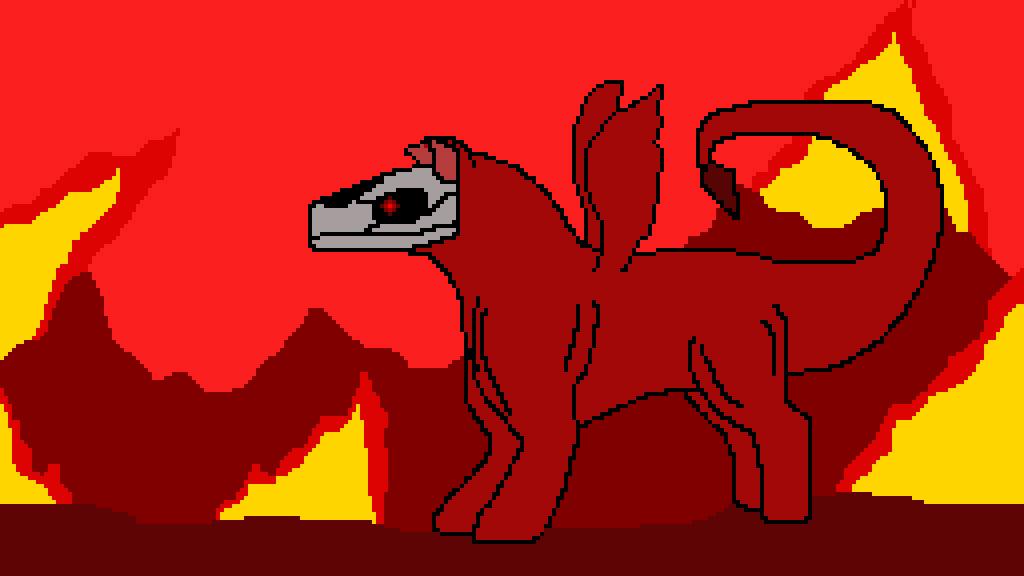 Pixilart - Hellhound Puppy by EmeraldSerpent