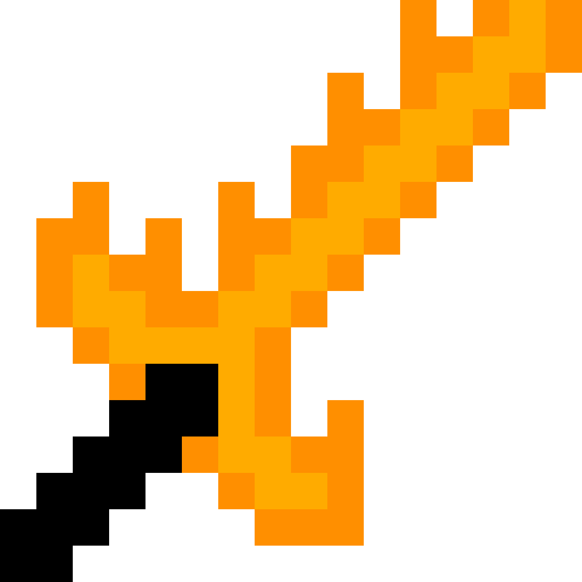 Pixilart - Minecraft Fire sword by IGVAL