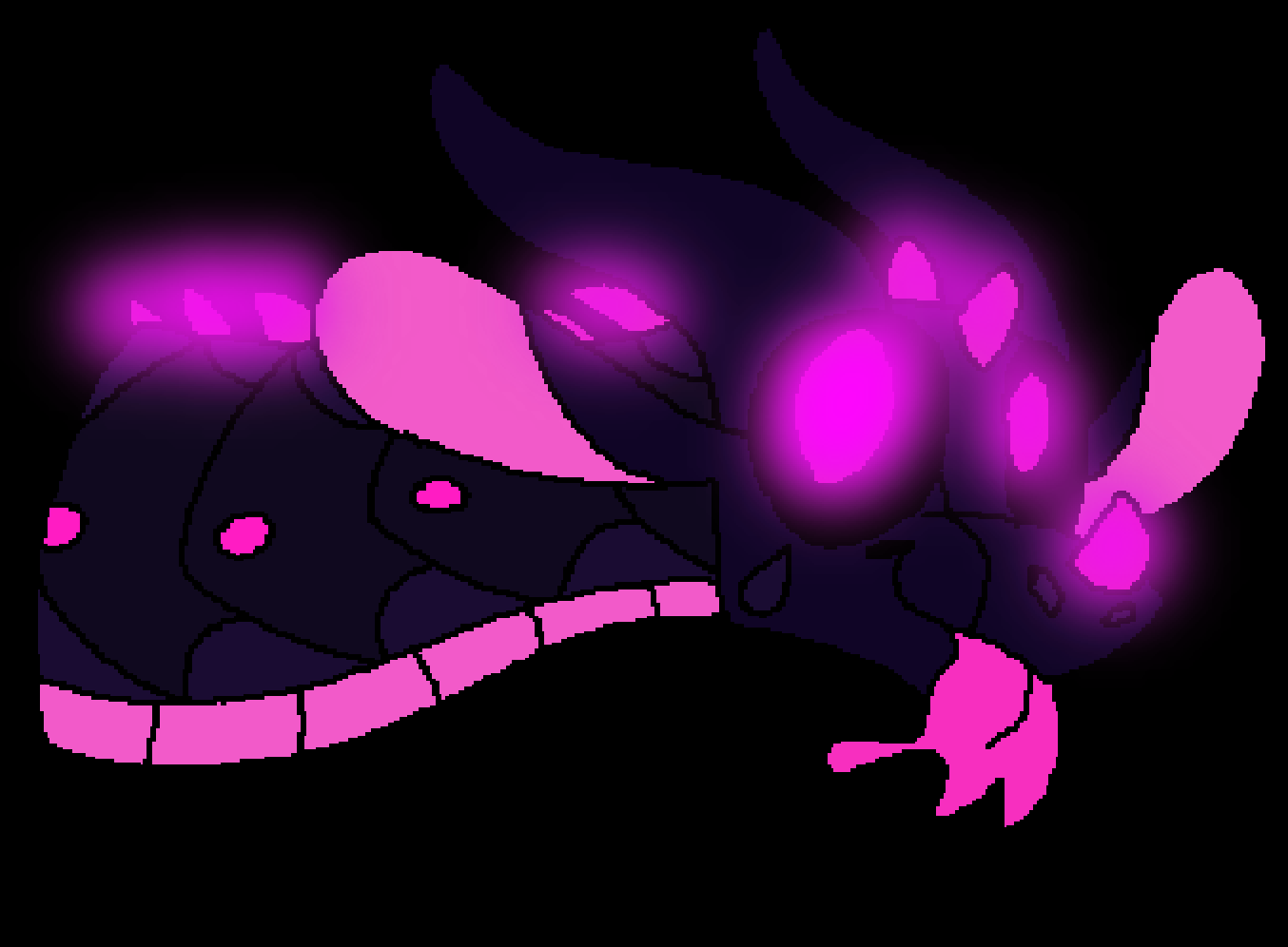 Pixilart - pink dragon by Pixelated-Tam