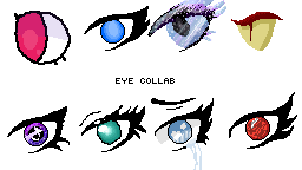 Editing eye collab - Free online pixel art drawing tool - Pixilart