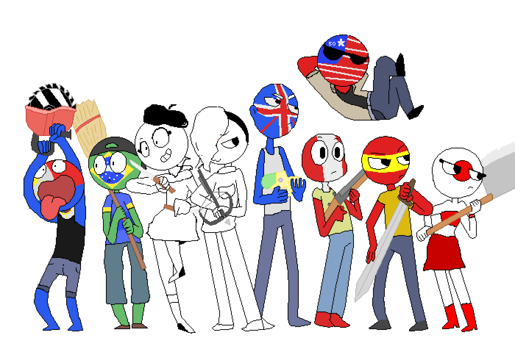 Pixilart - Contry humans by Lusca84