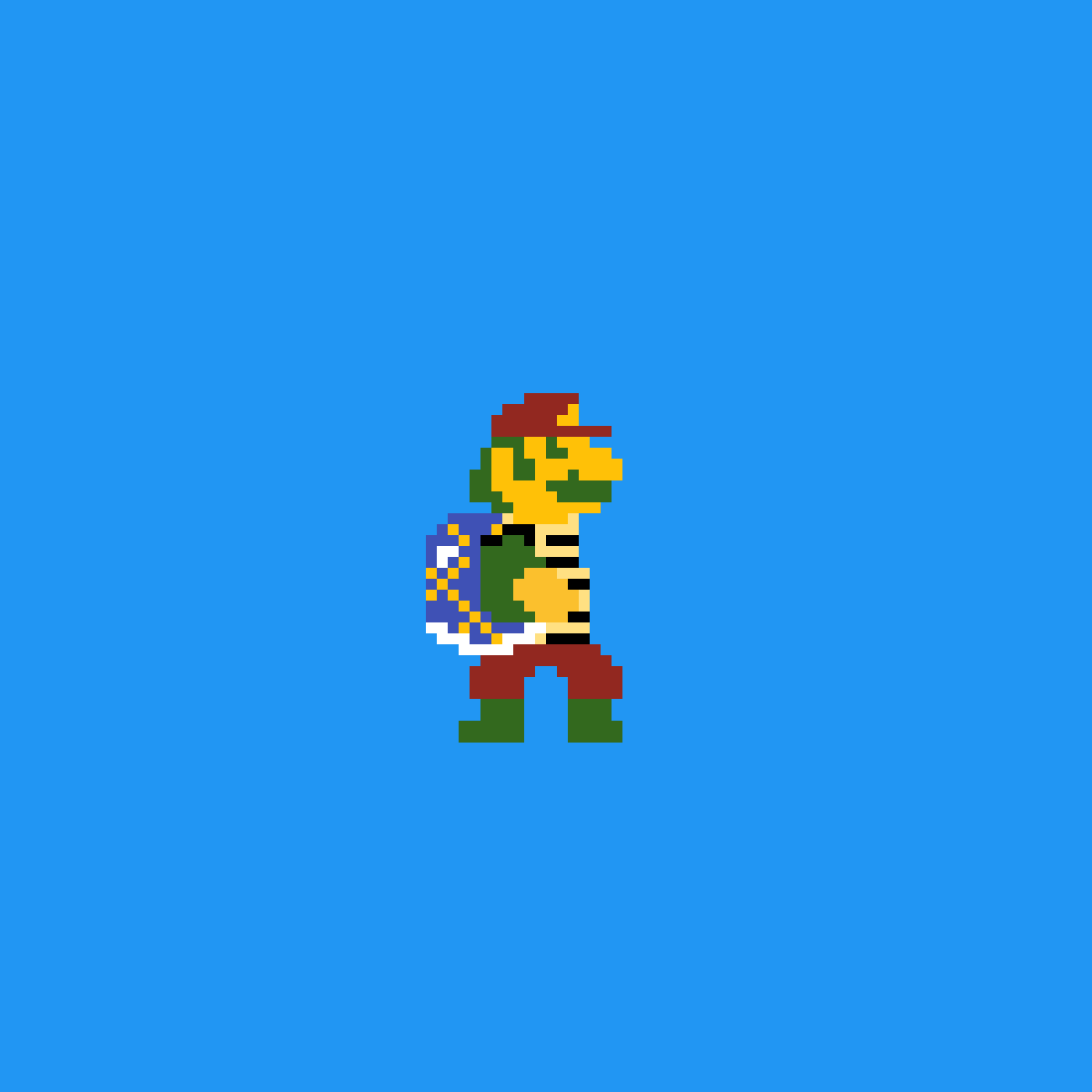 Pixilart - Blue Shell Mario by Nintendo-Fan
