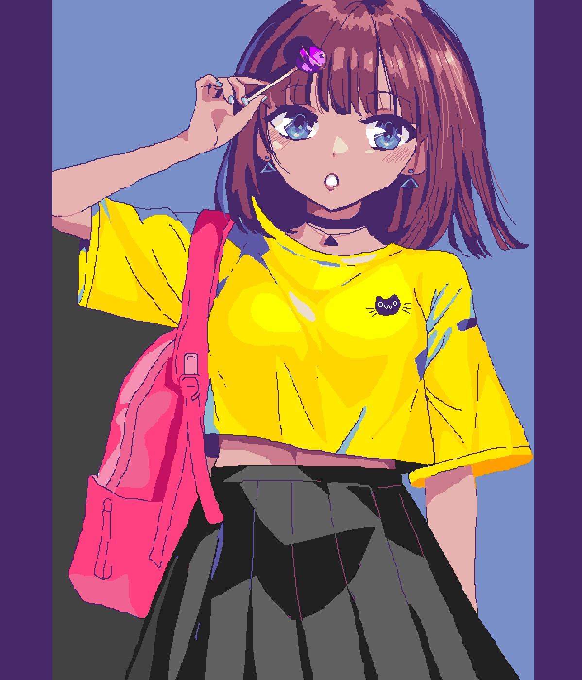 Editing Pokimane - Free online pixel art drawing tool - Pixilart