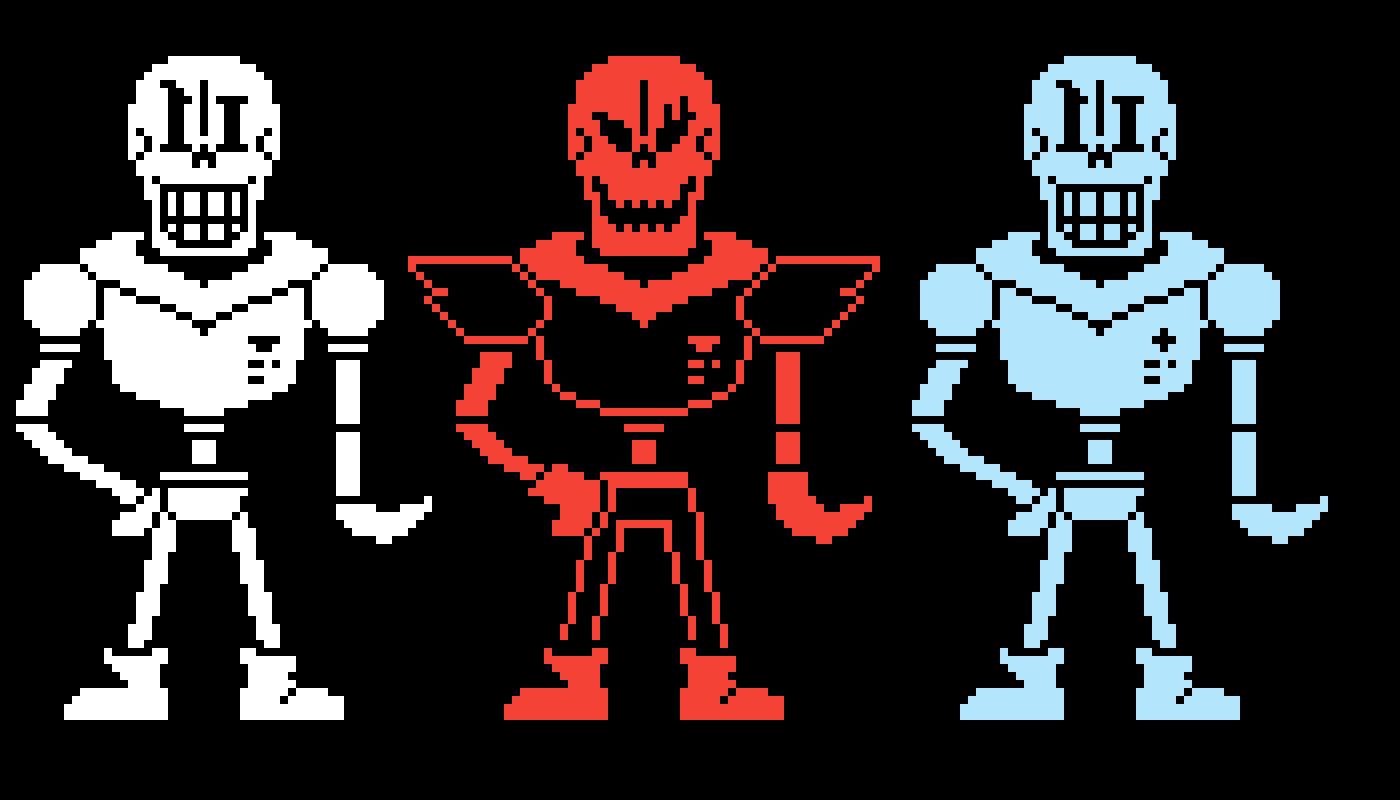 Pixilart - papyrus battle sprites by sandsandeton