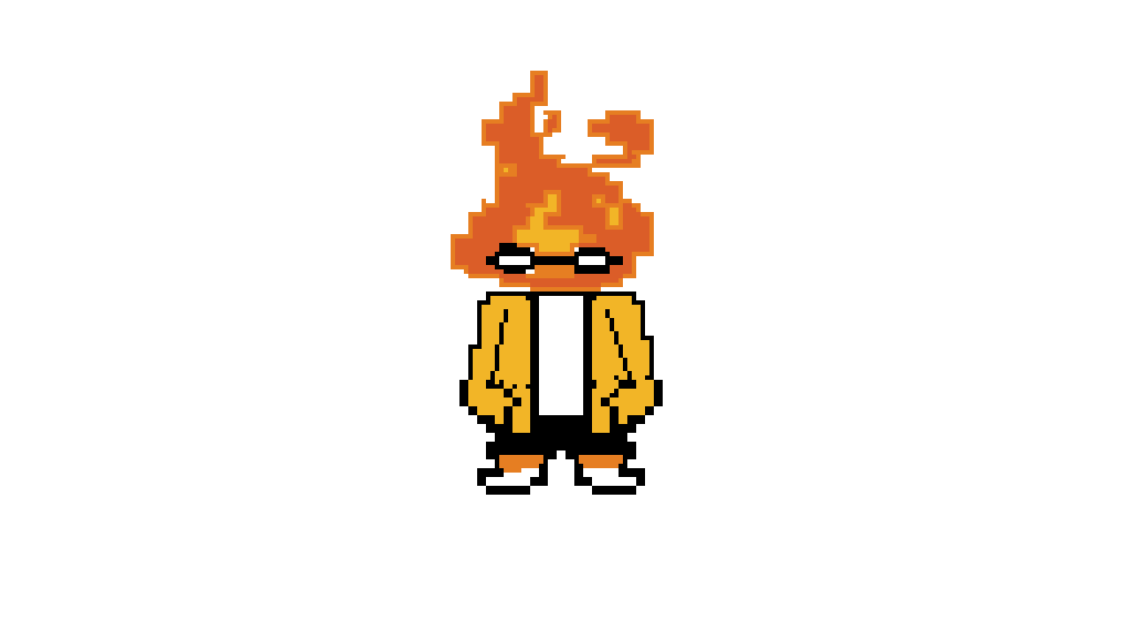 Pixilart - Underemix - Grillby Sprite by LiketheBoss28