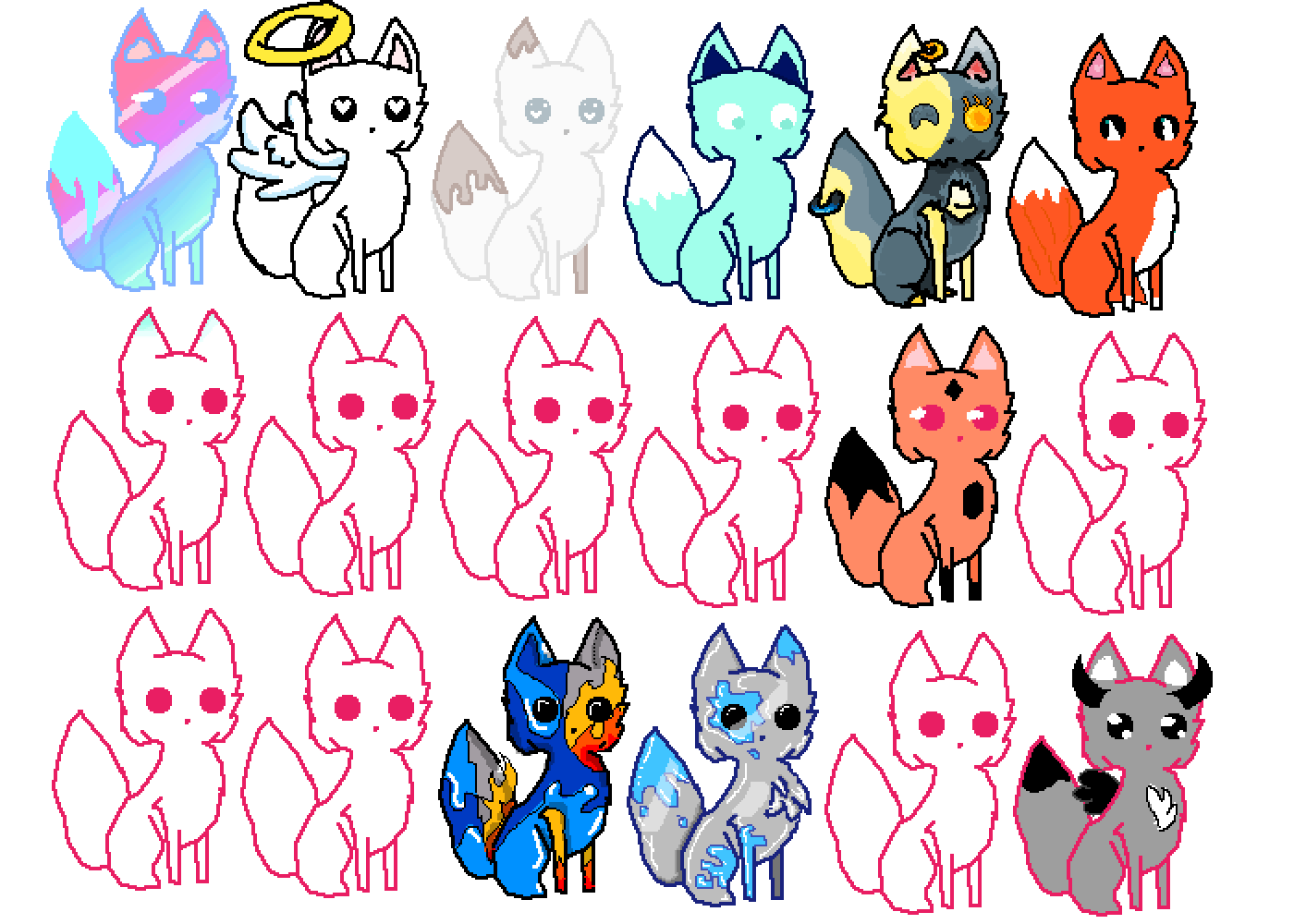 Pixilart Create Your Own Fox By Diamondglass3 