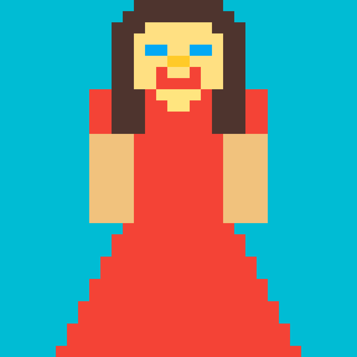 Editing minecraft in a red dress - Free online pixel art drawing tool ...