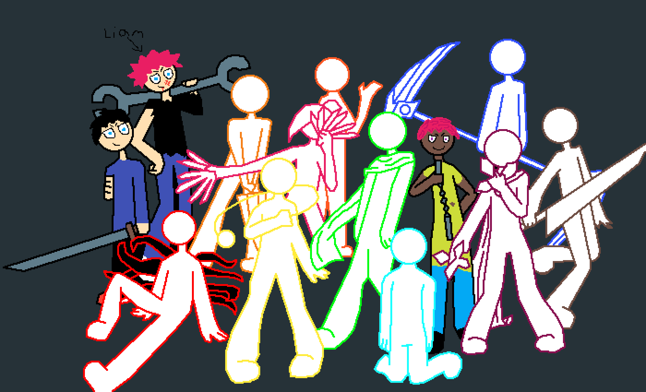 Editing Ultimate Fighting Team - Free online pixel art drawing tool ...