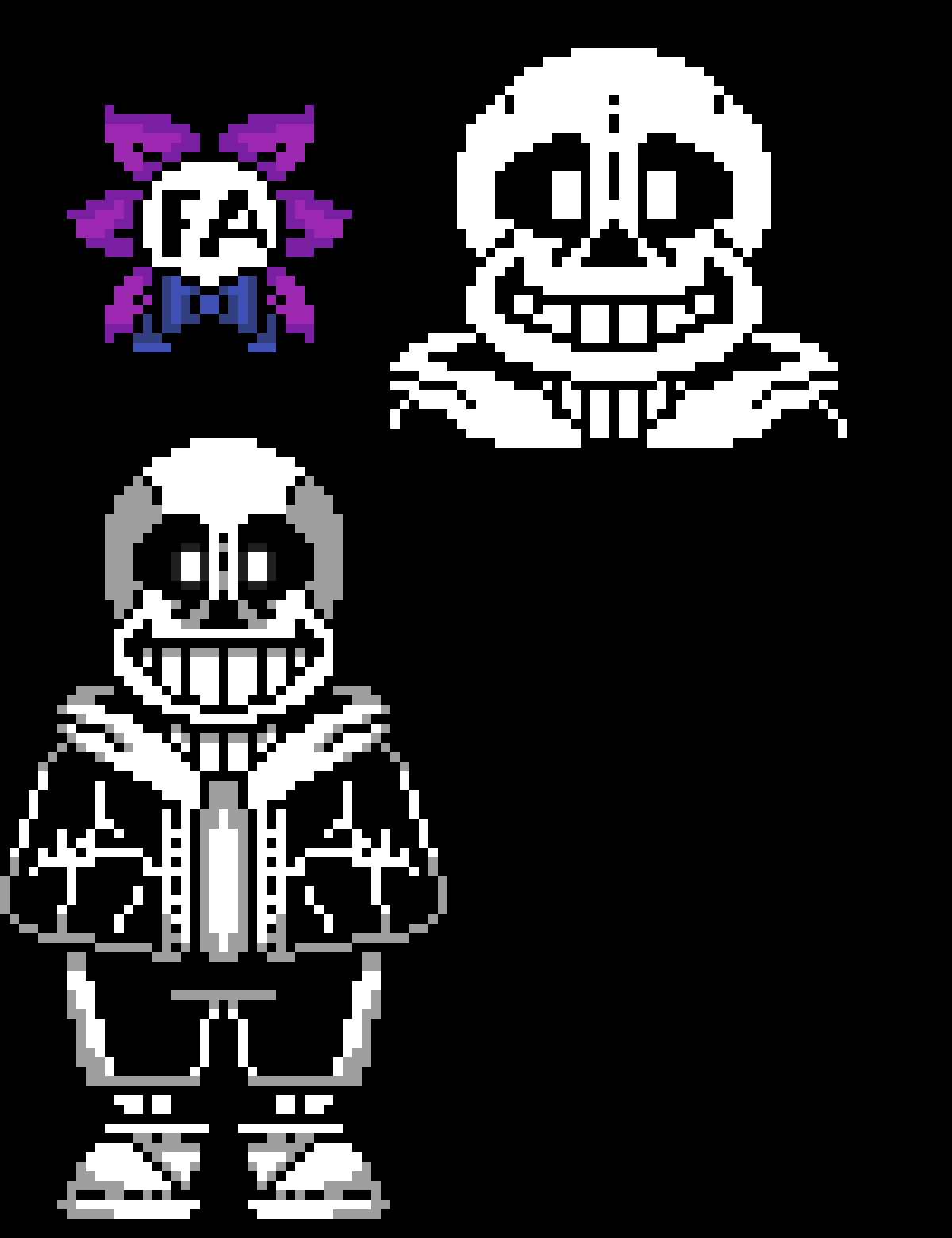 Pixilart - Custom Sans sprite wip 2 by GlitterGlue
