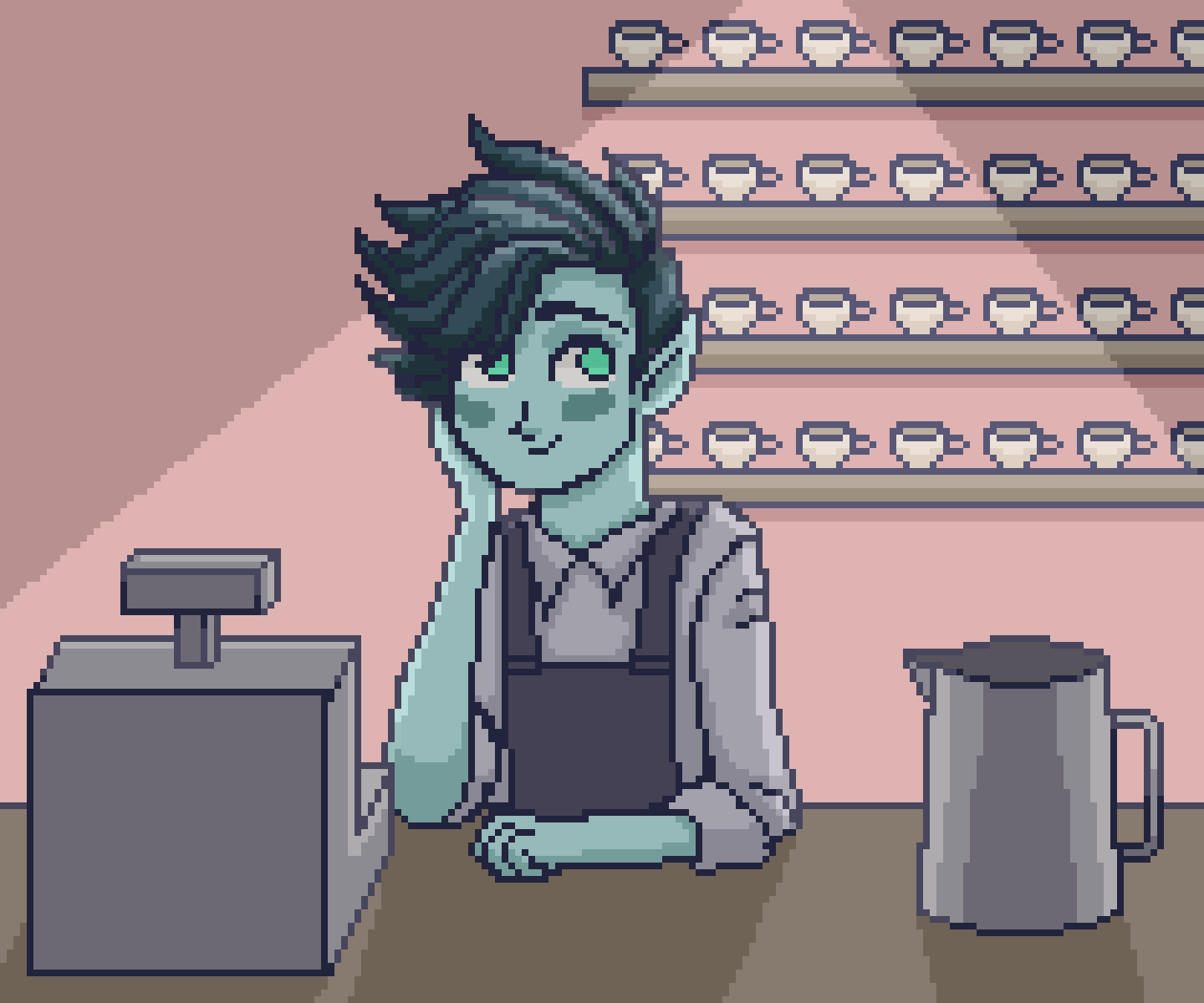 Pixilart - Barista by Cat-Witch