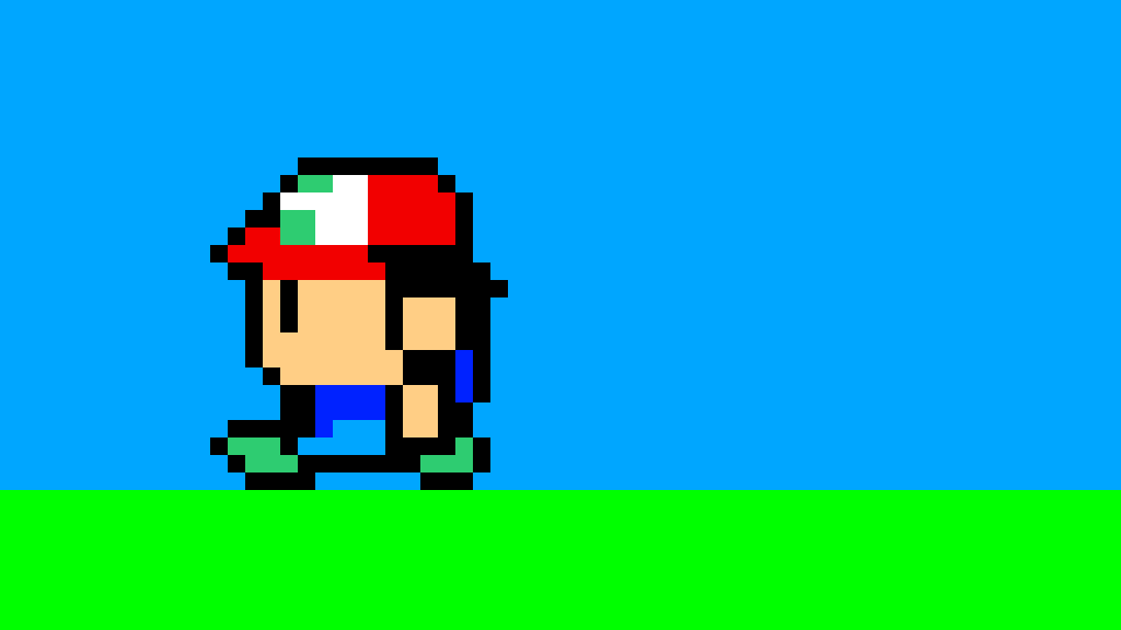 Pixilart - 8-Bit Kanto Ash Ketchum by Kid