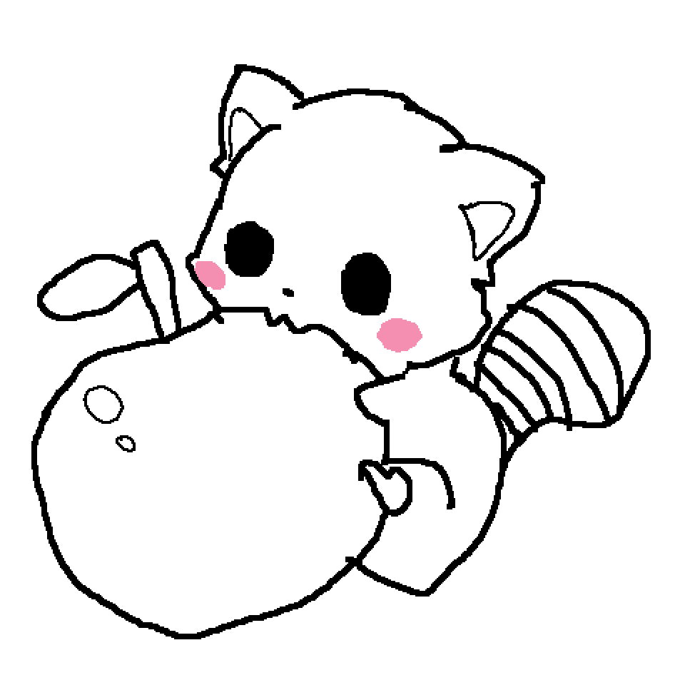Pixilart - Red panda base by KennyNeko