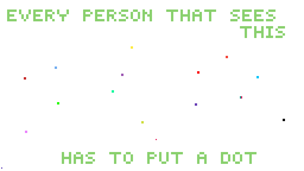 Pixilart - EVERY PERSON DO A DOT! by Pixel2