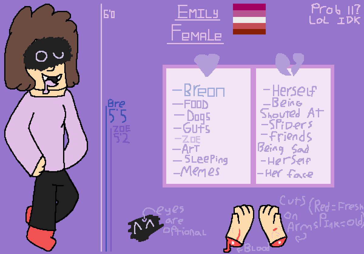 Pixilart - official (and better) emily ref by RupertTheBeast