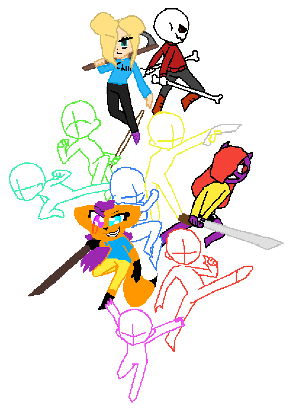 Pixilart - super team by A-fox-named-nix