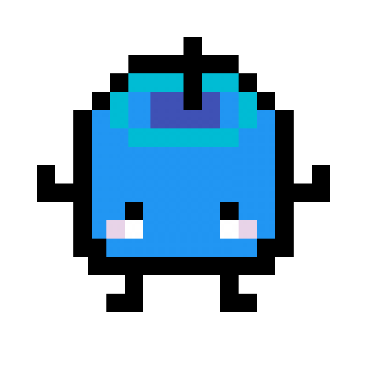 Editing blue junimo - Free online pixel art drawing tool - Pixilart