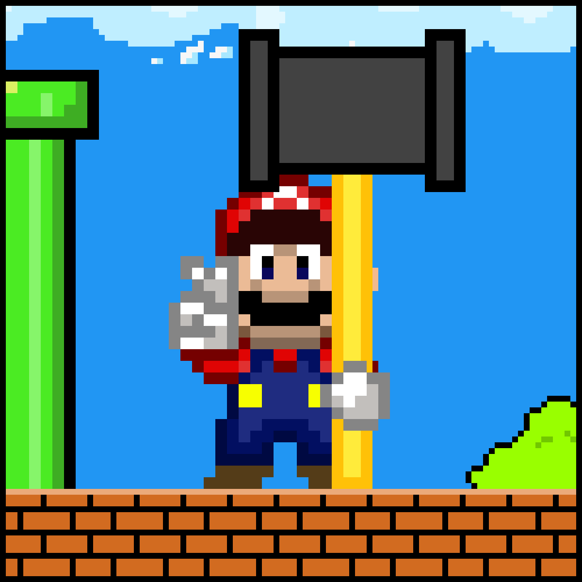 Pixilart - MARIO-HAMMER by QuanDoMinh