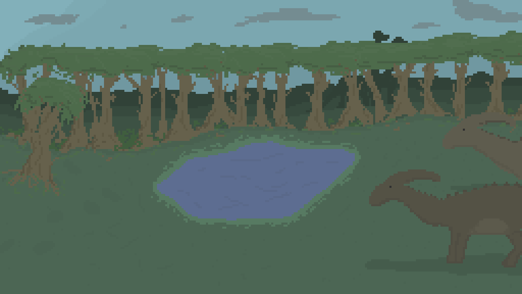 Pixilart - Paralophosaurus by the lake by AvocadoOfcourse