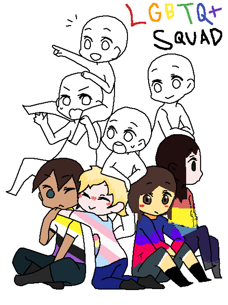 Editing LGBTQ squad - Free online pixel art drawing tool - Pixilart