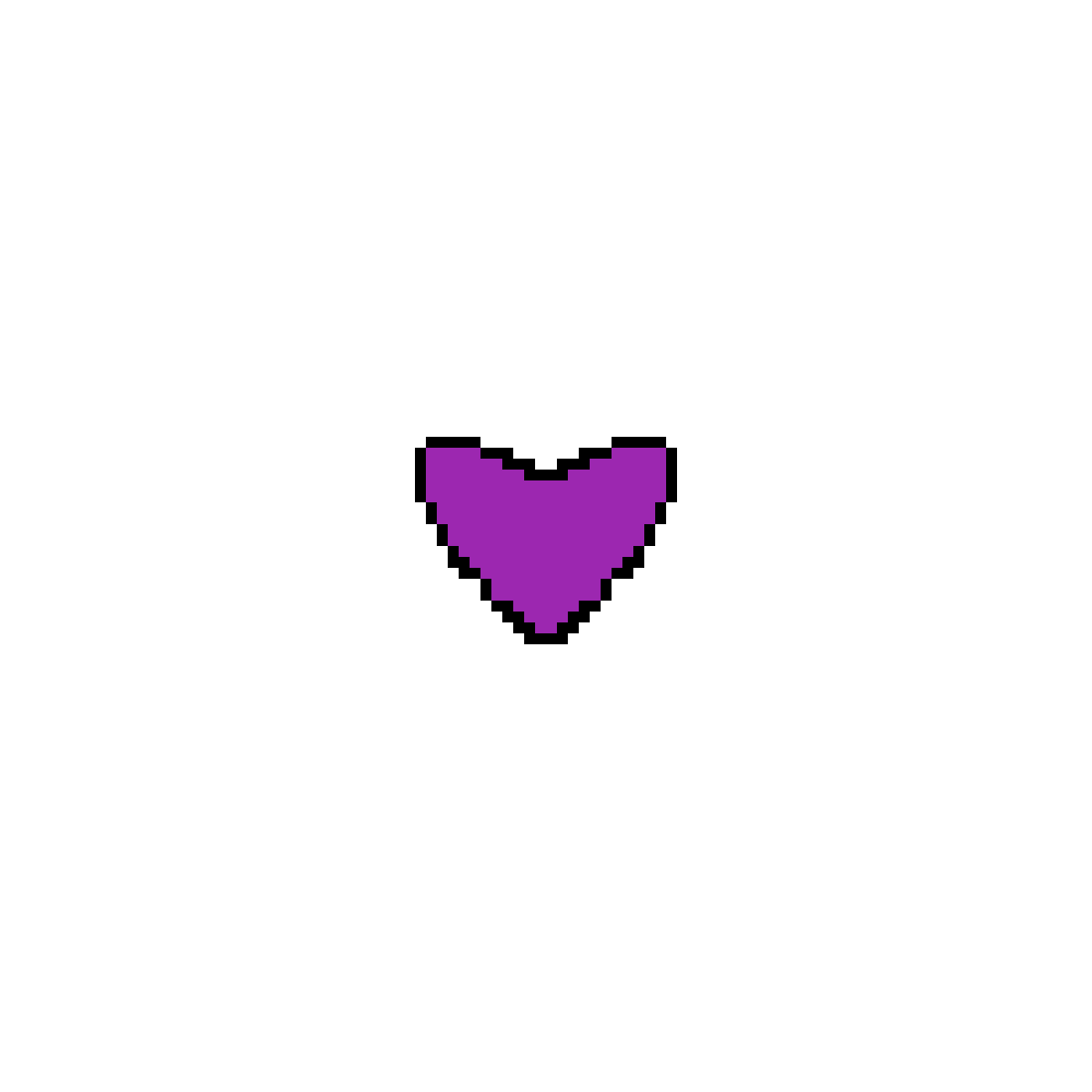 Pixilart - cute purple heart am I right by dwannoknowsbest
