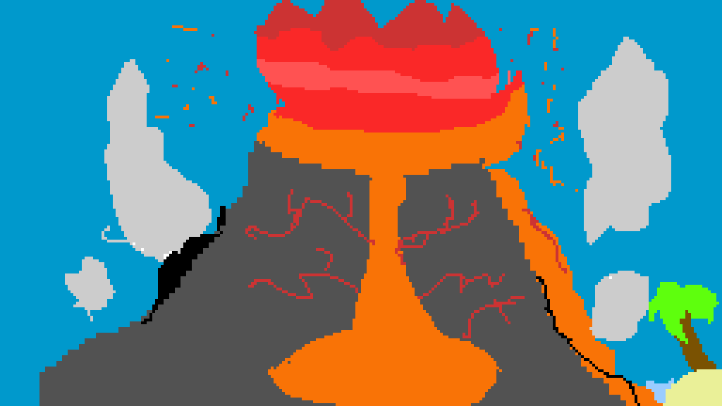 Editing volcano - Free online pixel art drawing tool - Pixilart