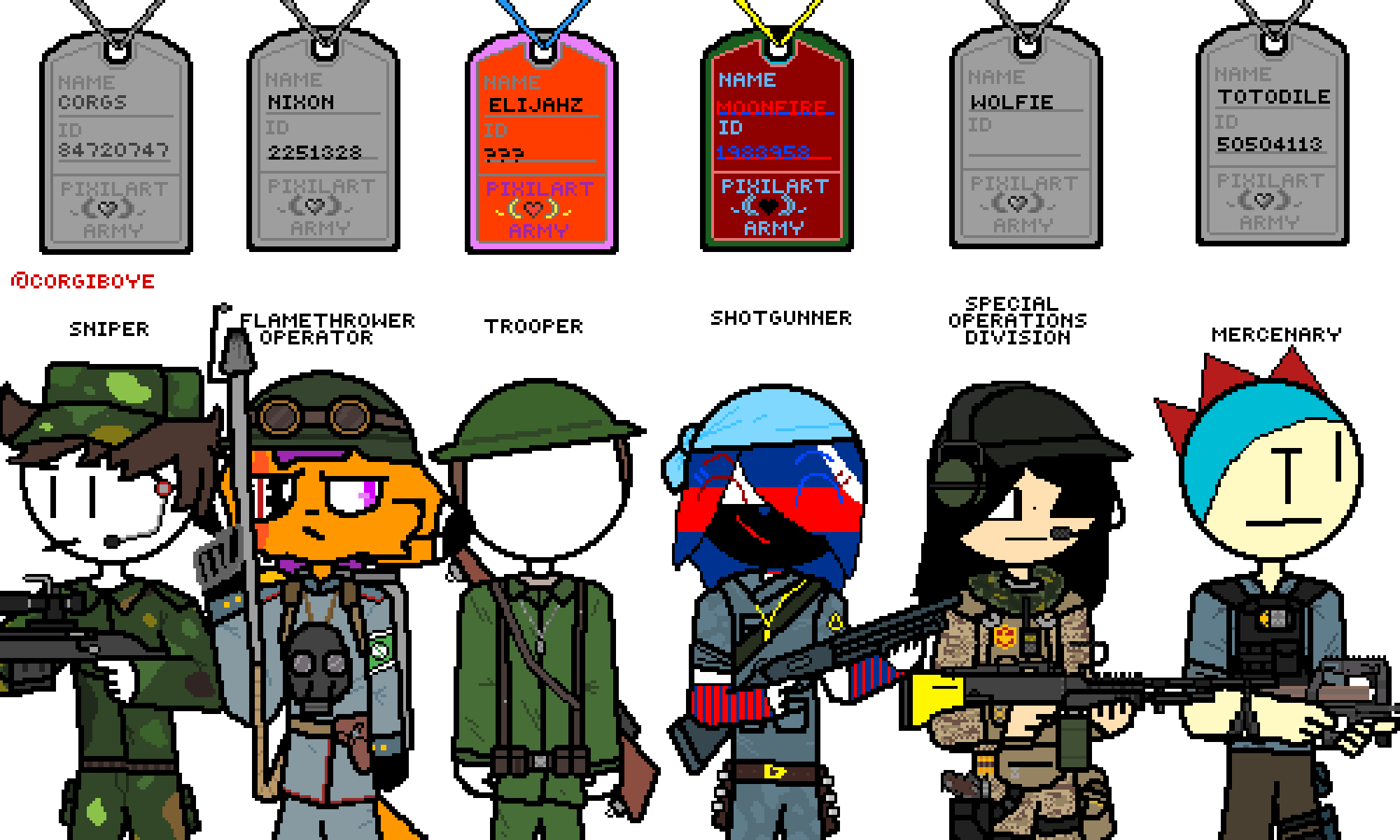 Pixilart - military ranks collab by A-fox-named-nix
