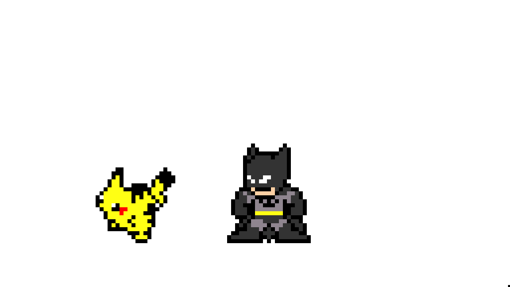 Pixilart - Pikachu & Batman by OpticAssassin