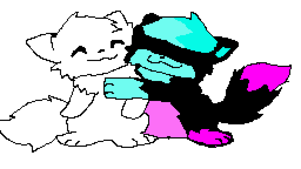 Editing hug =collab= - Free online pixel art drawing tool - Pixilart