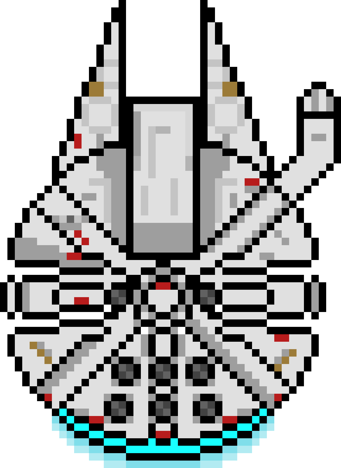 Editing Millenium Falcon - Free online pixel art drawing tool - Pixilart