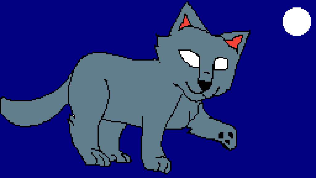 Pixilart - Midnight Cat by xXRealRetr0Xx