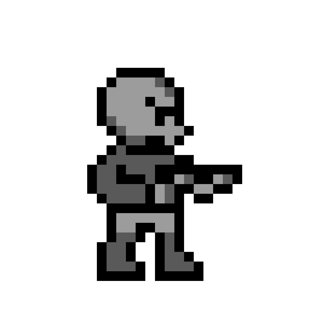 Pixilart - War hero (Grayscale) by PixelBoy101