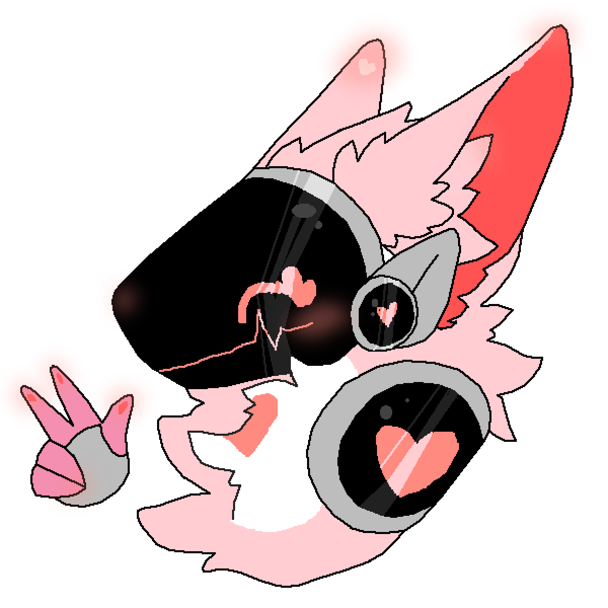 Pixilart - love protogen by Ester-spanish