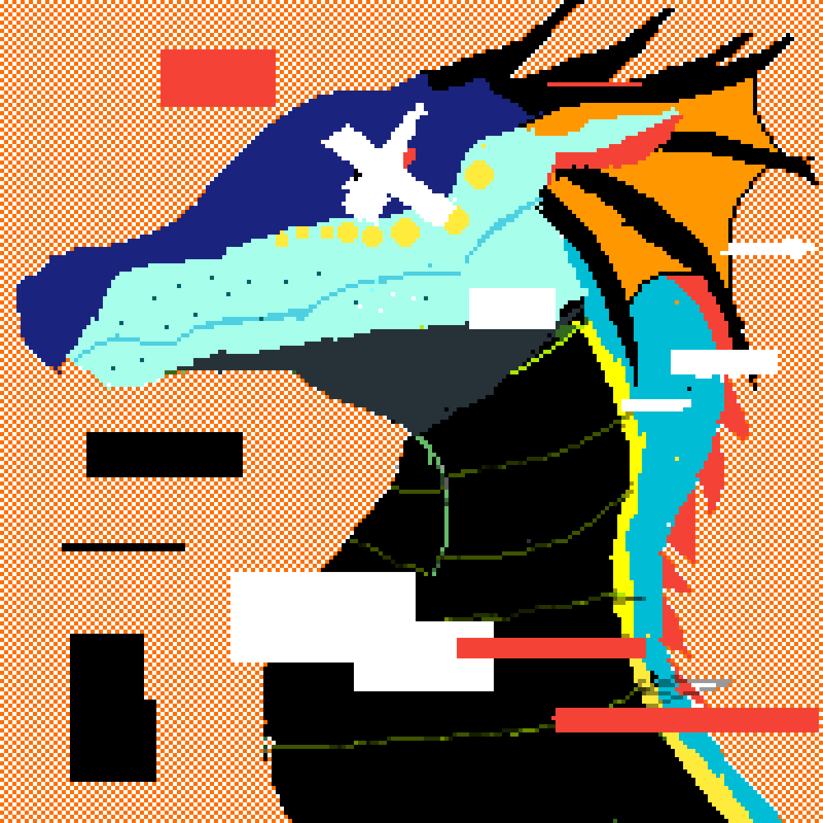 Pixilart - Glitch dragon by rainwisker