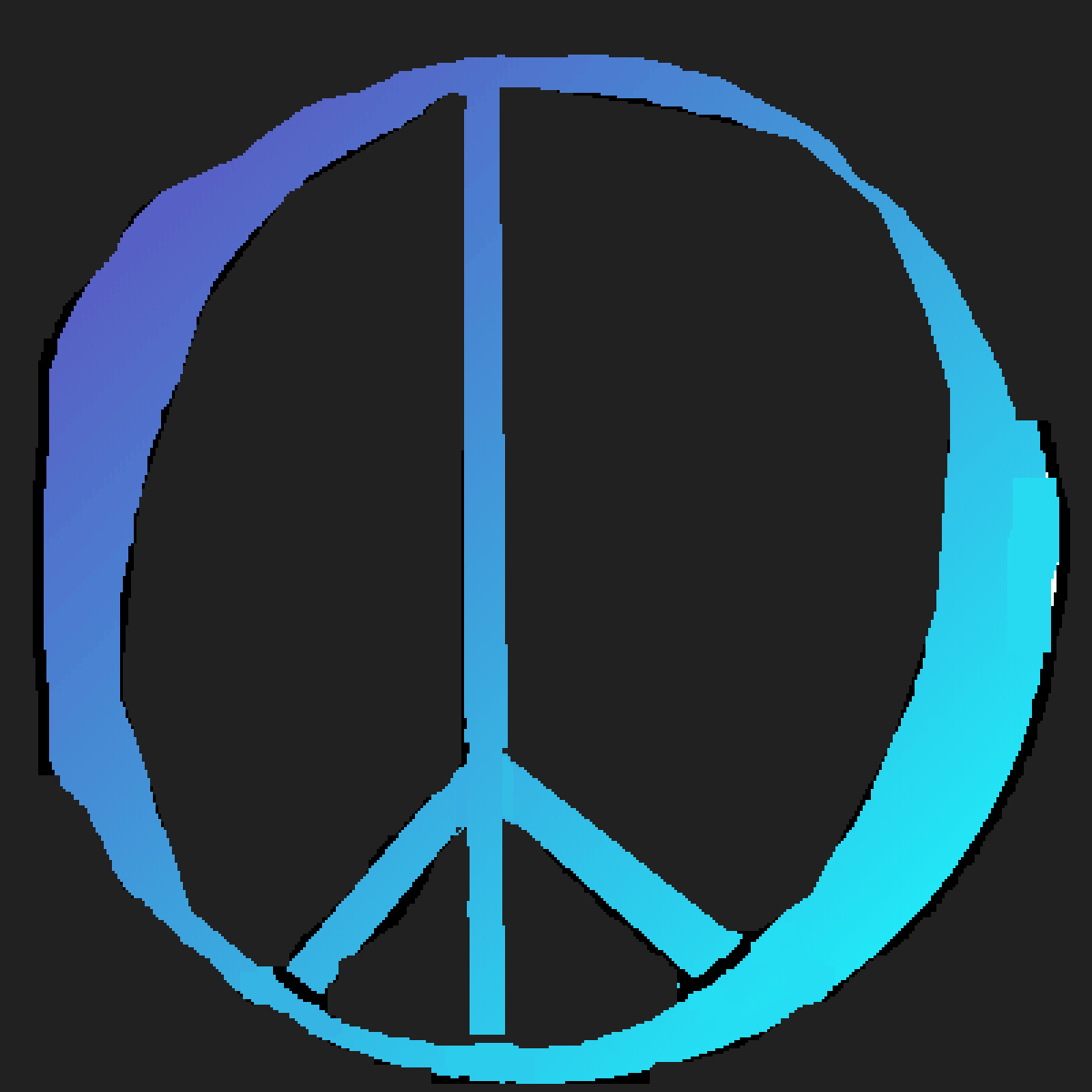 Pixilart - gradient peace sign by AnimeSimpTwT