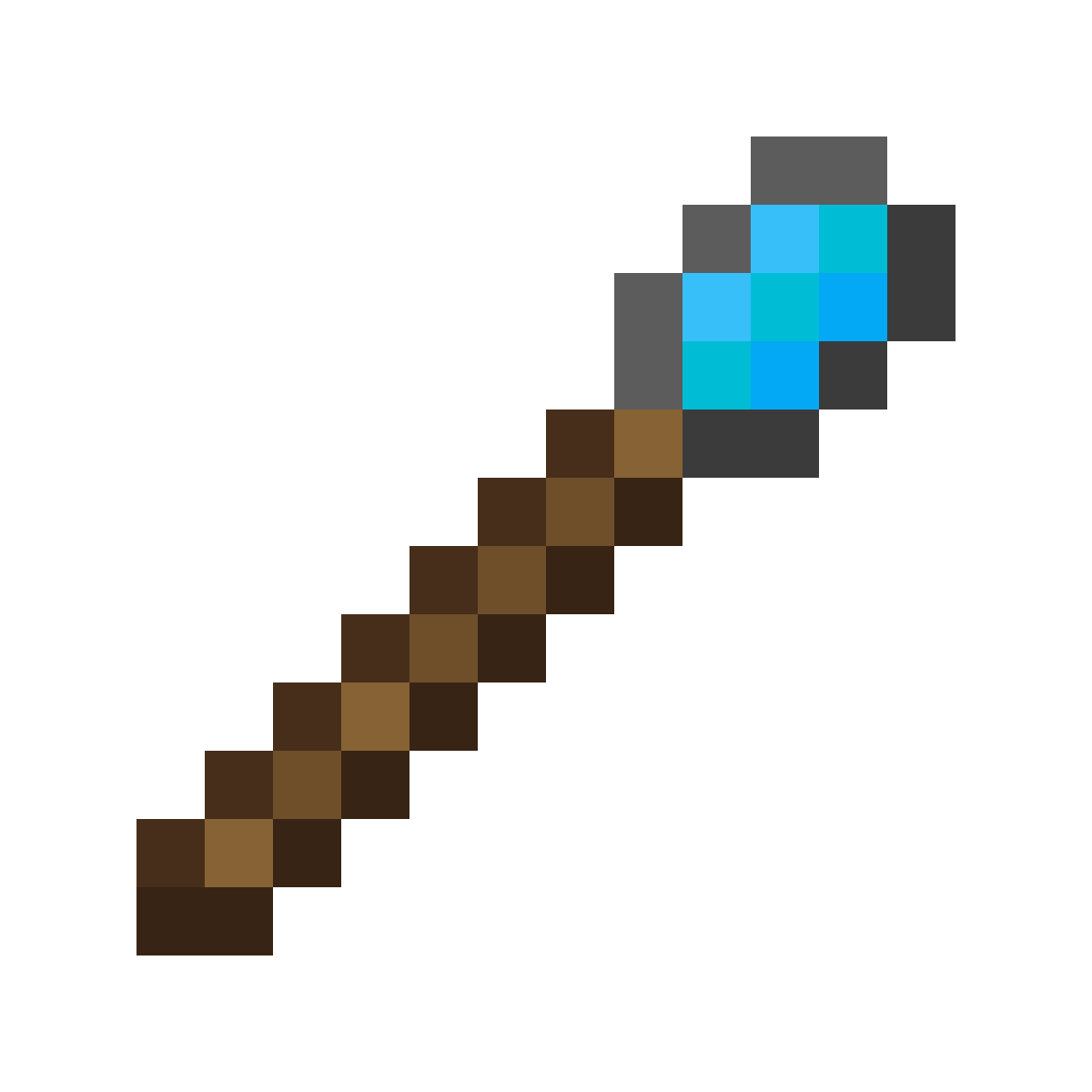 Pixilart - Minecraft Blue staff by VeryCraftyBoss